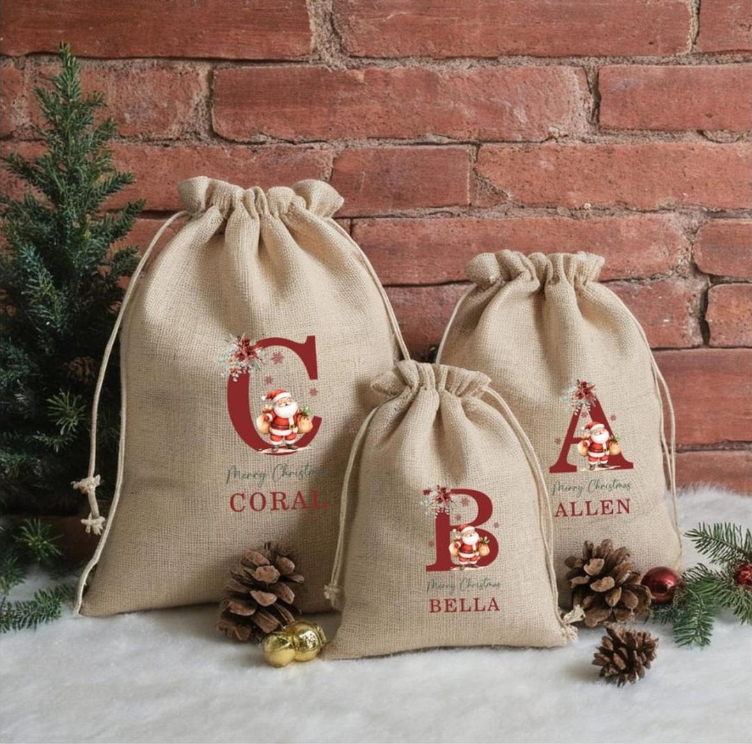 Santa Sack, Custom Santa Sack, Thick Canvas Christmas Present Gift Bag ...