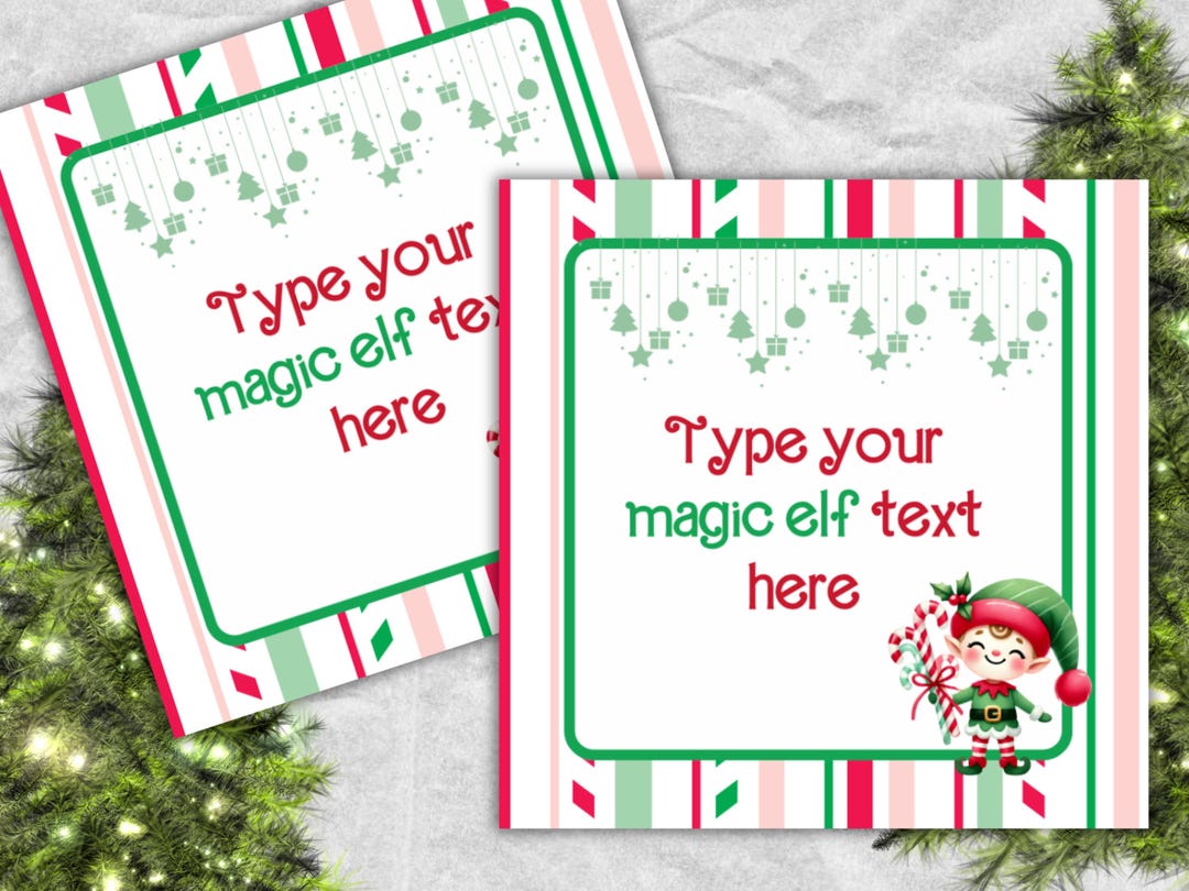 Editable Elf Notes Template, Christmas Elf Activities (digital Download ...