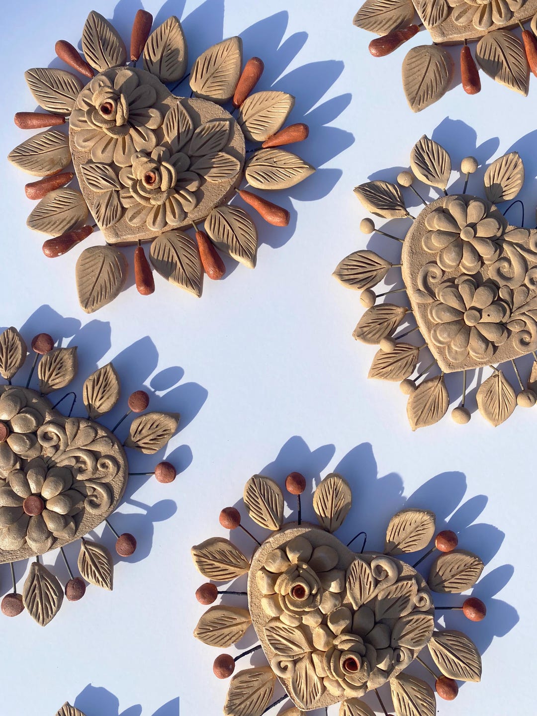 Corazón De Barro Wall Art | Rustic Handmade Heart From Oaxaca | Mexican ...