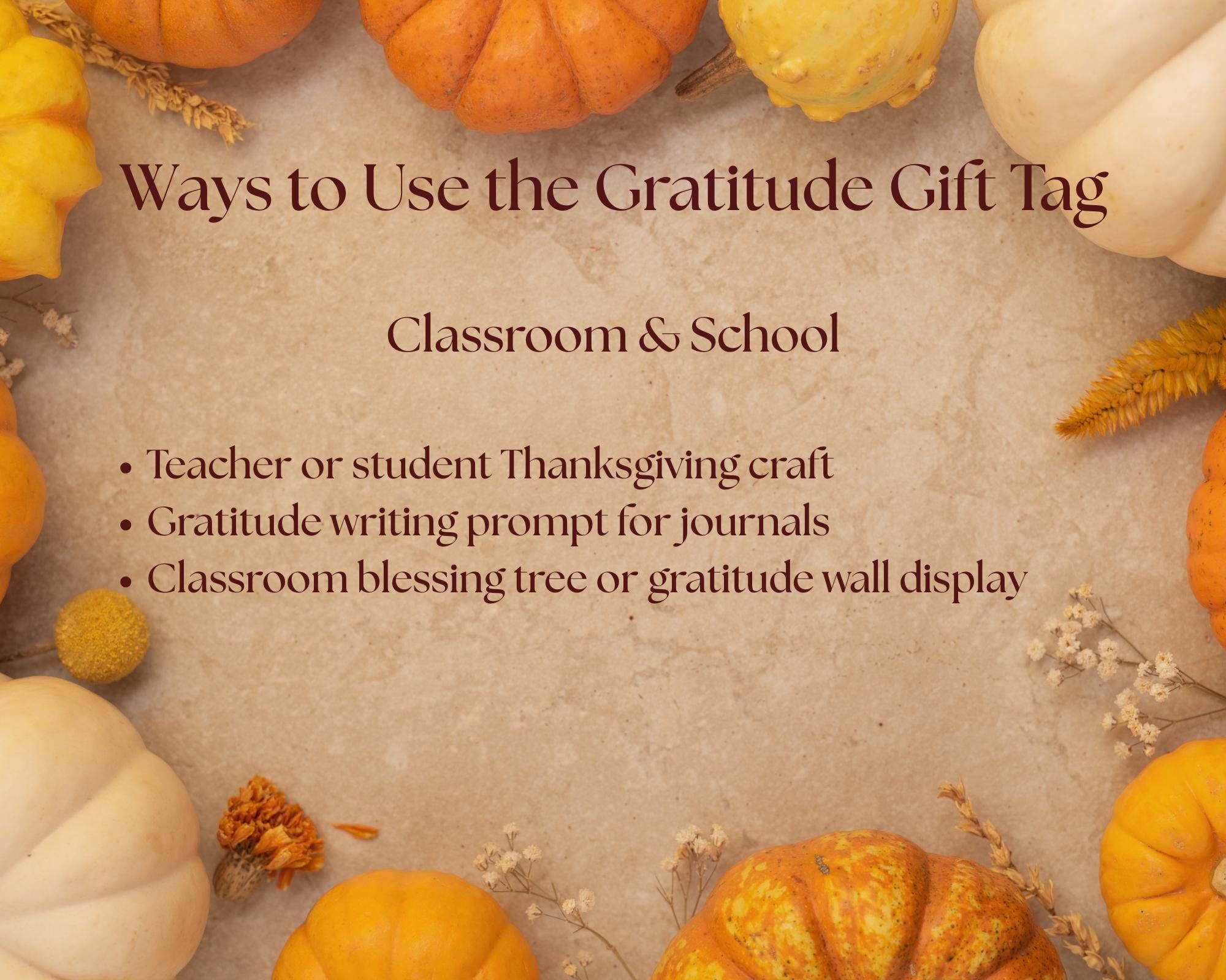 Fall Gratitude Gift Tag Cards | Thanksgiving Blessing Tree Favors - Etsy