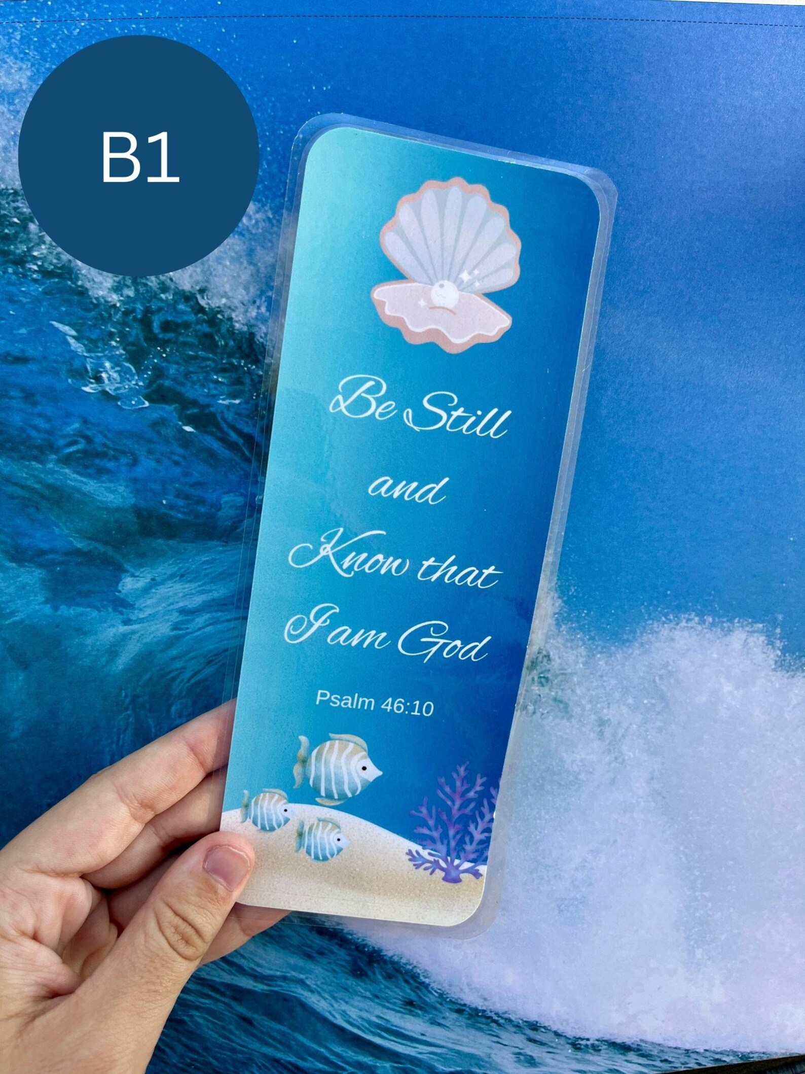 Ocean Bookmarks: Laminated Seashell Cardstock, Beach Reading ...