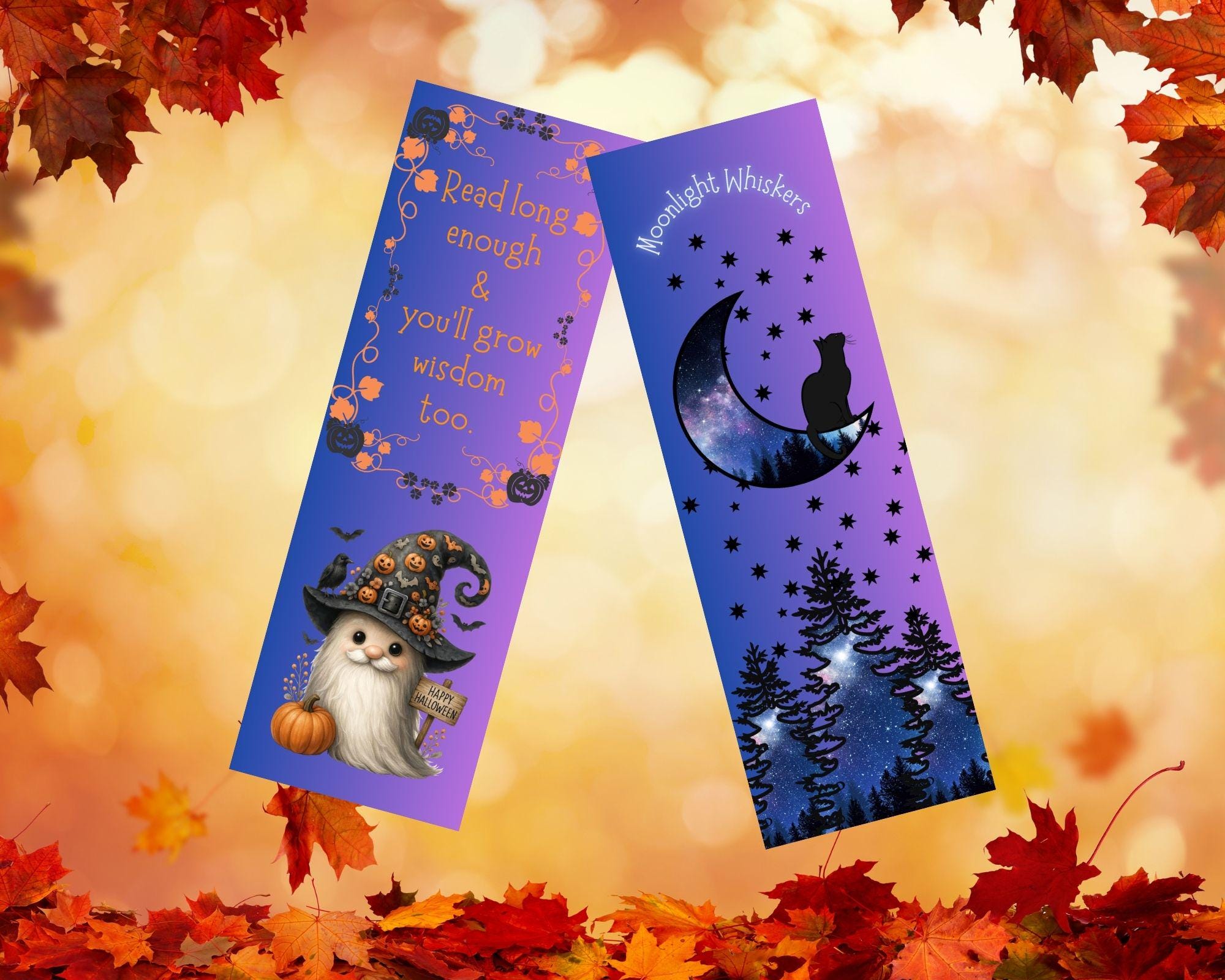 11 Spooky-cute Halloween Bookmarks | Digital Printable Set | Witchy ...
