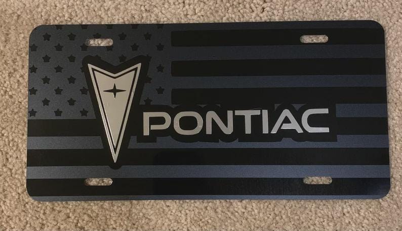 Pontiac License Plate - Etsy