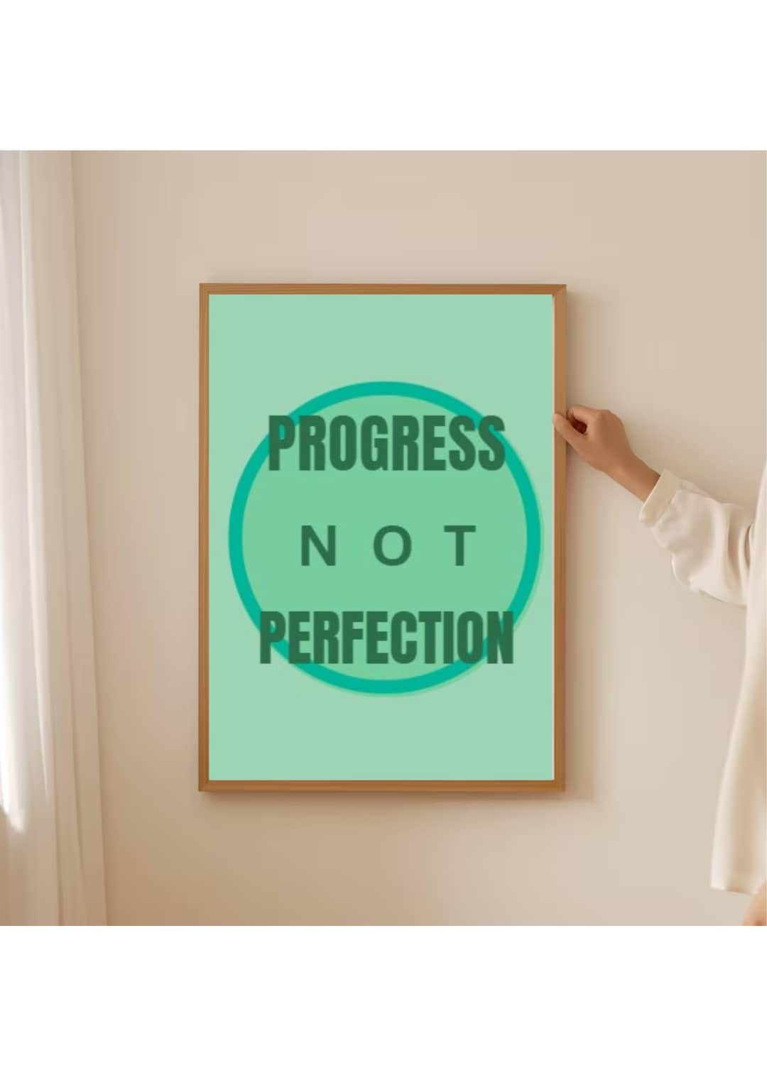Progress Not Perfection Poster | Motivational Wall Art | Minimalist ...