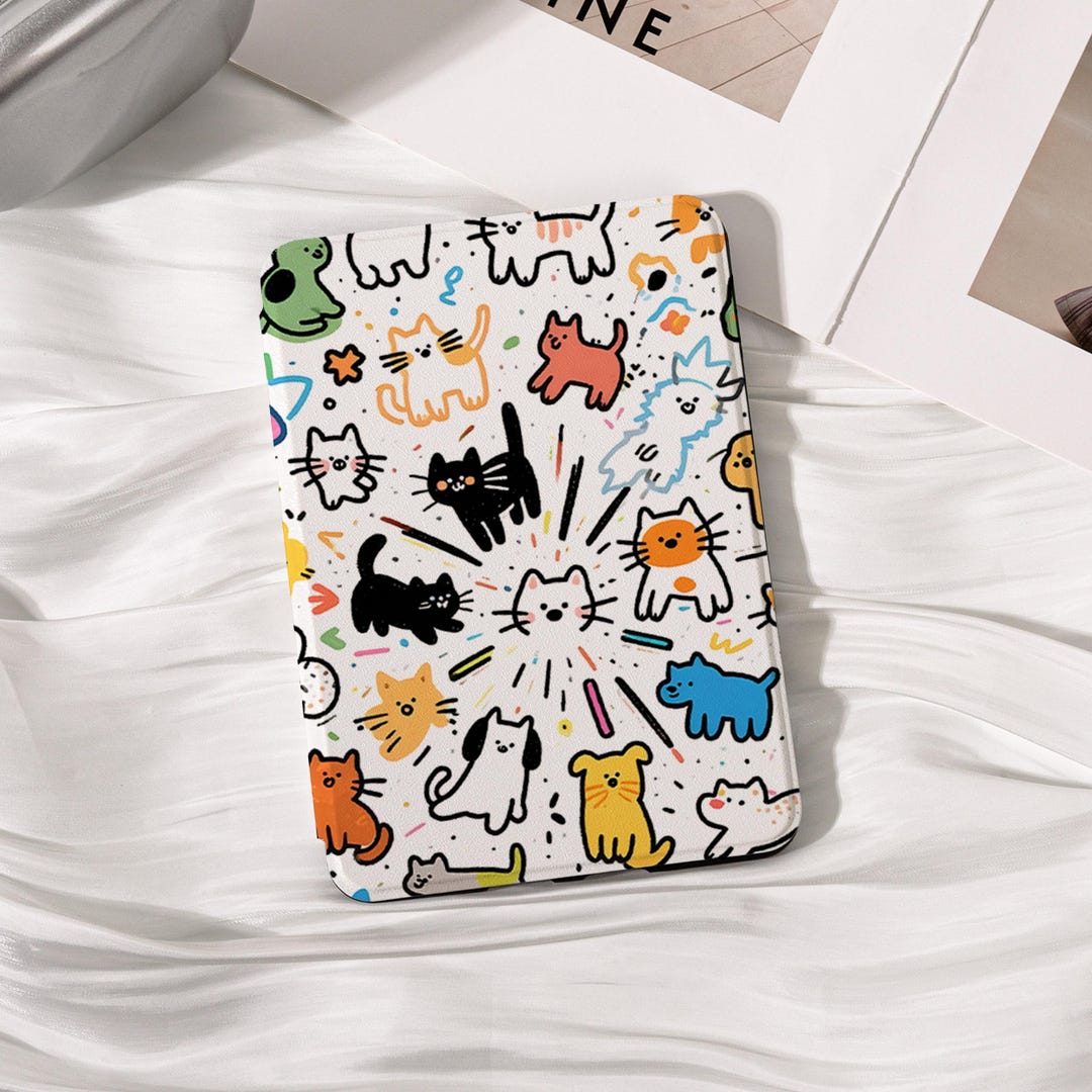Colorful Cartoon Pets Kindle/kobo Case for 2026, Paperwhite 12/11th ...