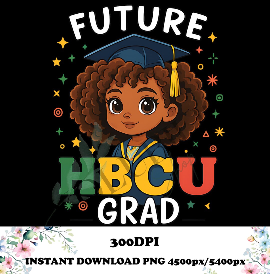 Future HBCU Grad PNG Instant Download, Cute African American Girl ...