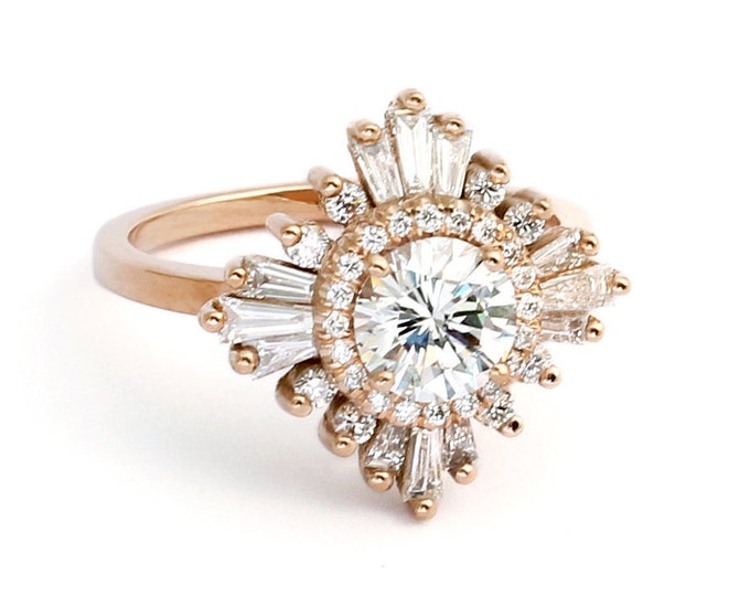 Original Gatsby Ring Art Deco, Engagement, Custom Made-to-order ...