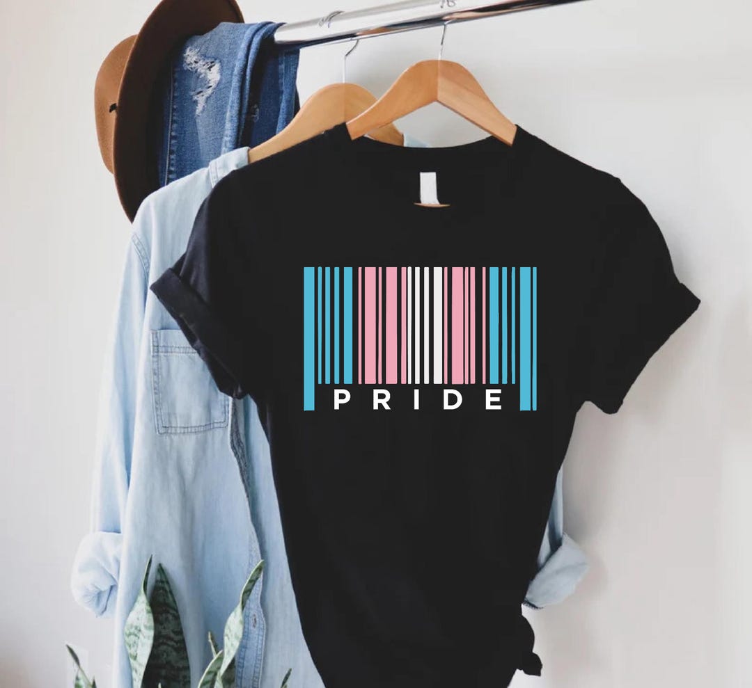 Pride Barcode,pride Month Shirt,non Binary Shirt,trans Rights Are Human ...