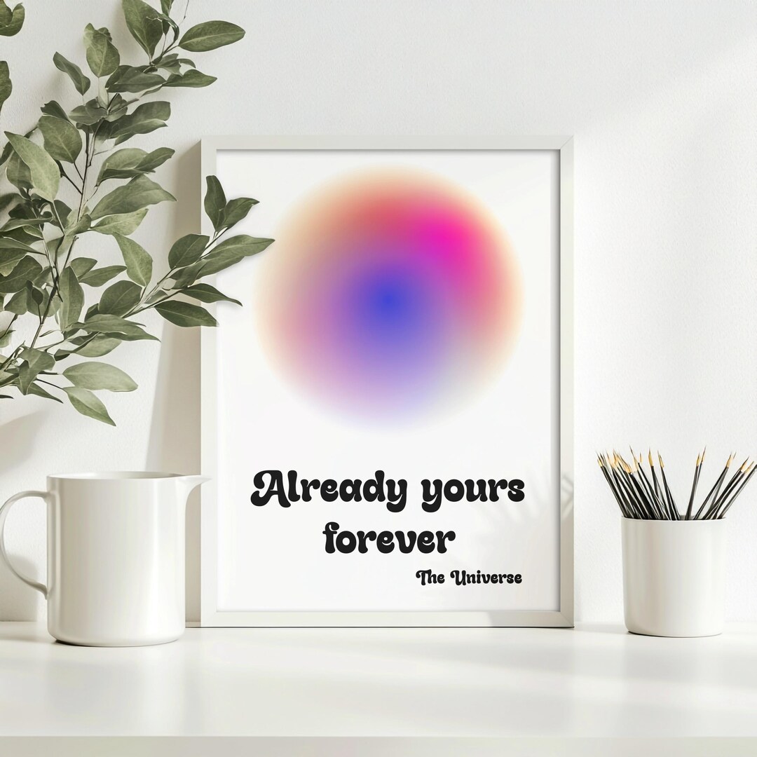 Manifestation Wall Art Printable Minimalist Motivational Quote Poster ...