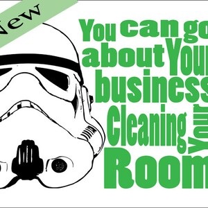 Boys Room Storm Trooper Star Wars 8x10 Print clean Your Room Select ...