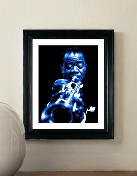 Louis Armstrong Print Pop Art Poster 8x10 Giclee Pop Art | Etsy