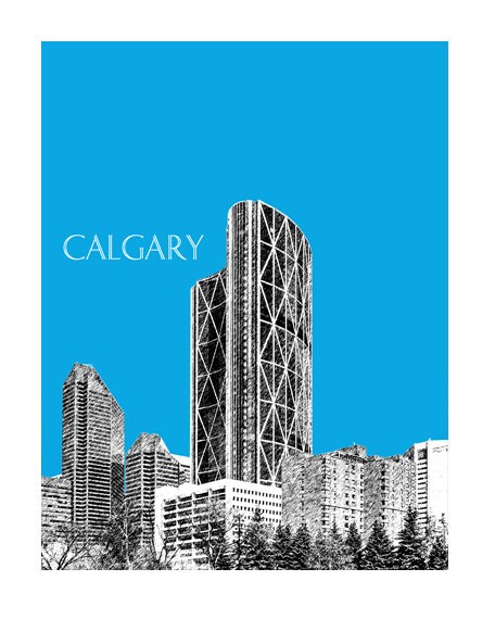 Calgary Skyline Print Calgary Canada Skyline Art Print 2 - Etsy 日本