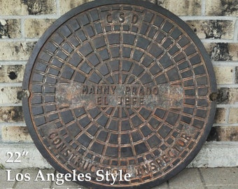 Manhole Cover - Man Cave - Custom Sewer Cover - 12" Personalized Sewer ...