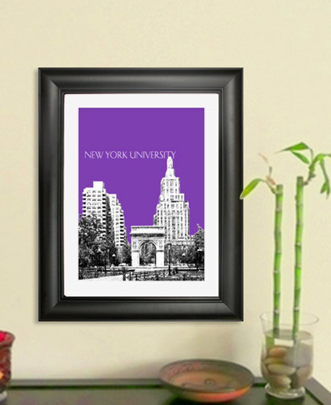 New York University Graduation Poster - New York City, New York Skyline ...