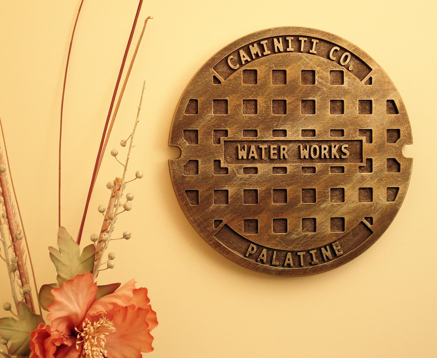 Manhole Cover - Man Cave - Custom Sewer Cover - 12" Personalized Sewer ...