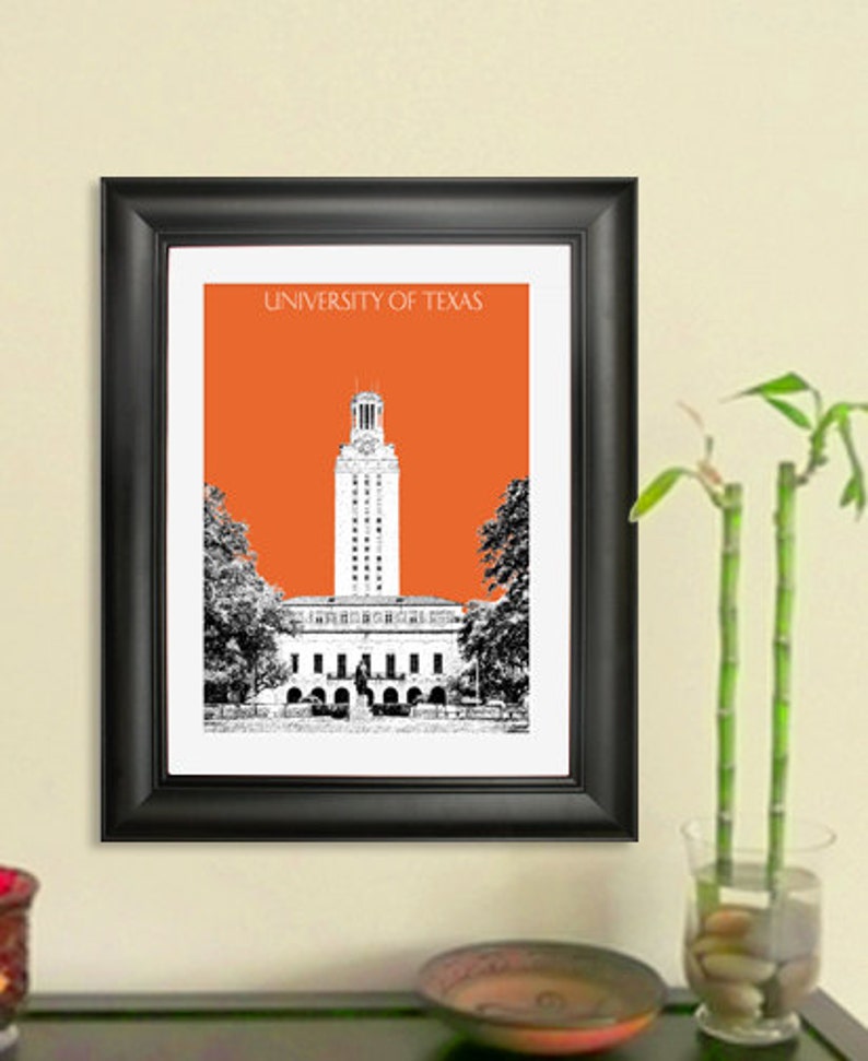 University of Texas Graduation Poster Austin Texas Skyline | Etsy