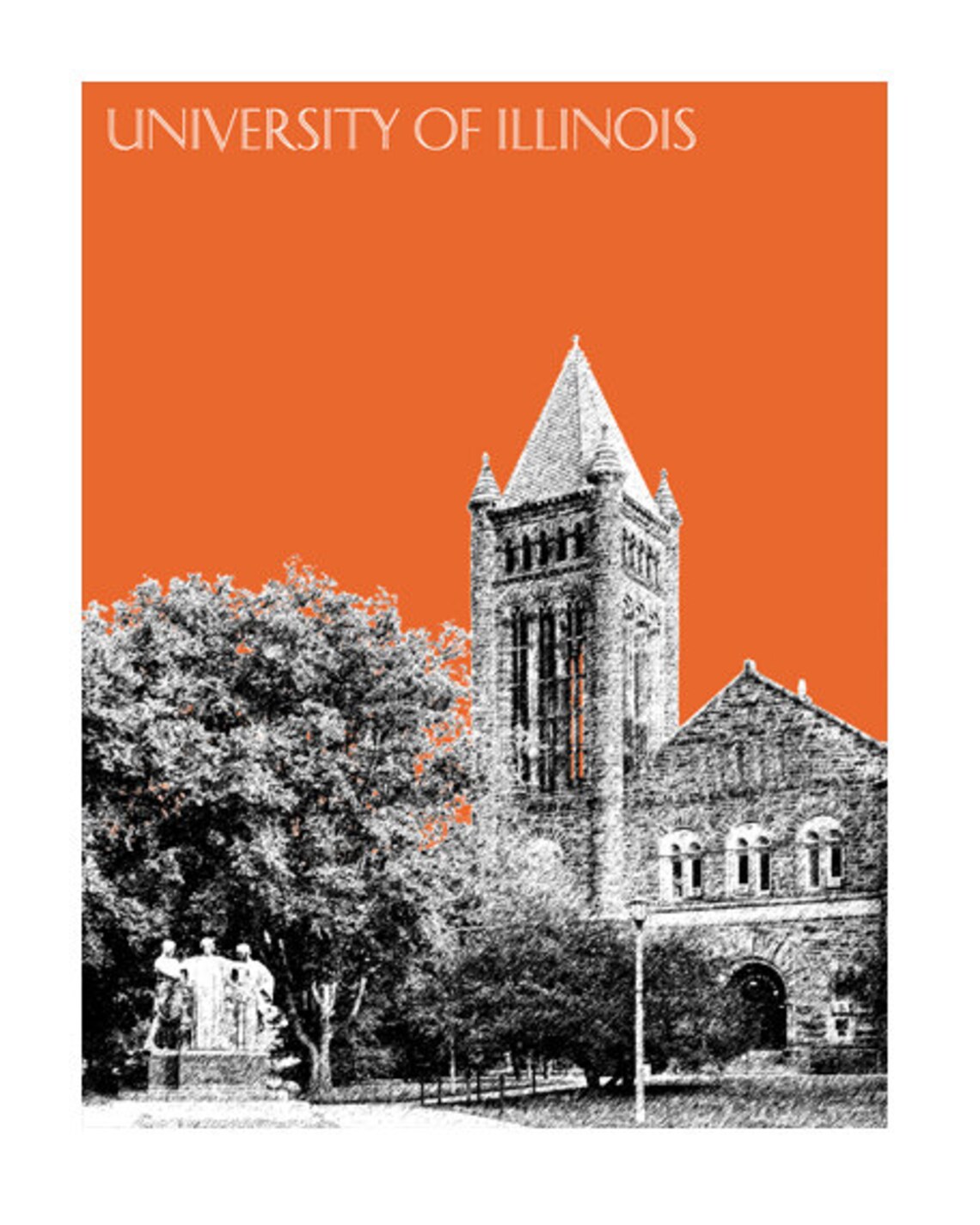 University of Illinois 2 Graduation Poster Champaign-urbana - Etsy