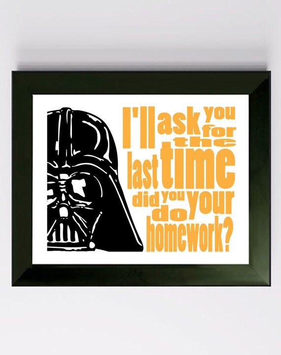 Darth Vader Typography Star Wars 8x10 Print do Your - Etsy