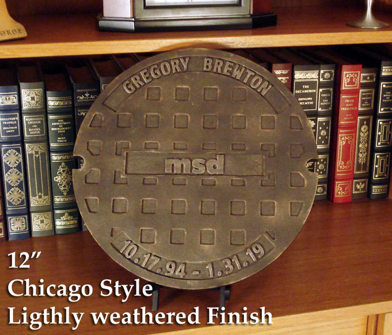 Manhole Cover - Man Cave - Custom Sewer Cover - 12" Personalized Sewer ...