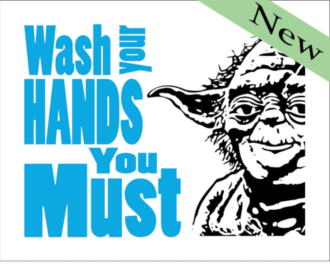Boys Bath Yoda Star Wars 8x10 Print wash Your Hands Select Your Color ...