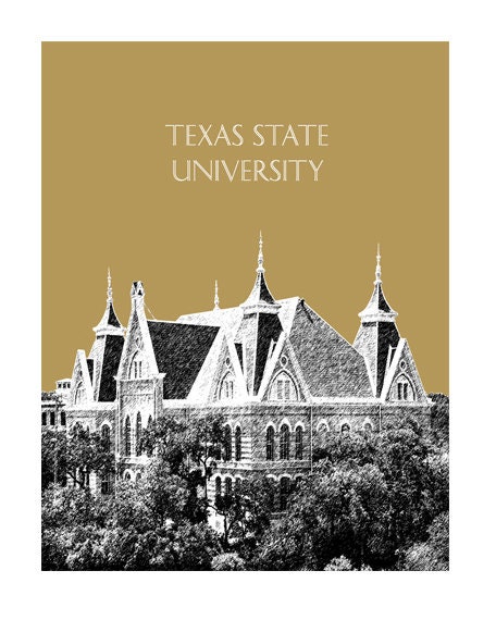 Texas State University Graduation Poster San Marcos Texas | Etsy
