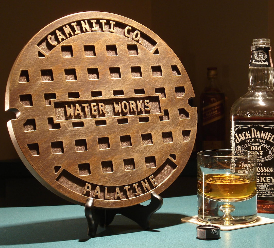 Manhole Cover - Man Cave - Custom Sewer Cover - 12" Personalized Sewer ...