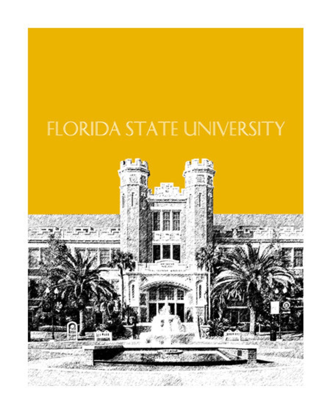 Florida State University Graduation Poster Tallahassee - Etsy