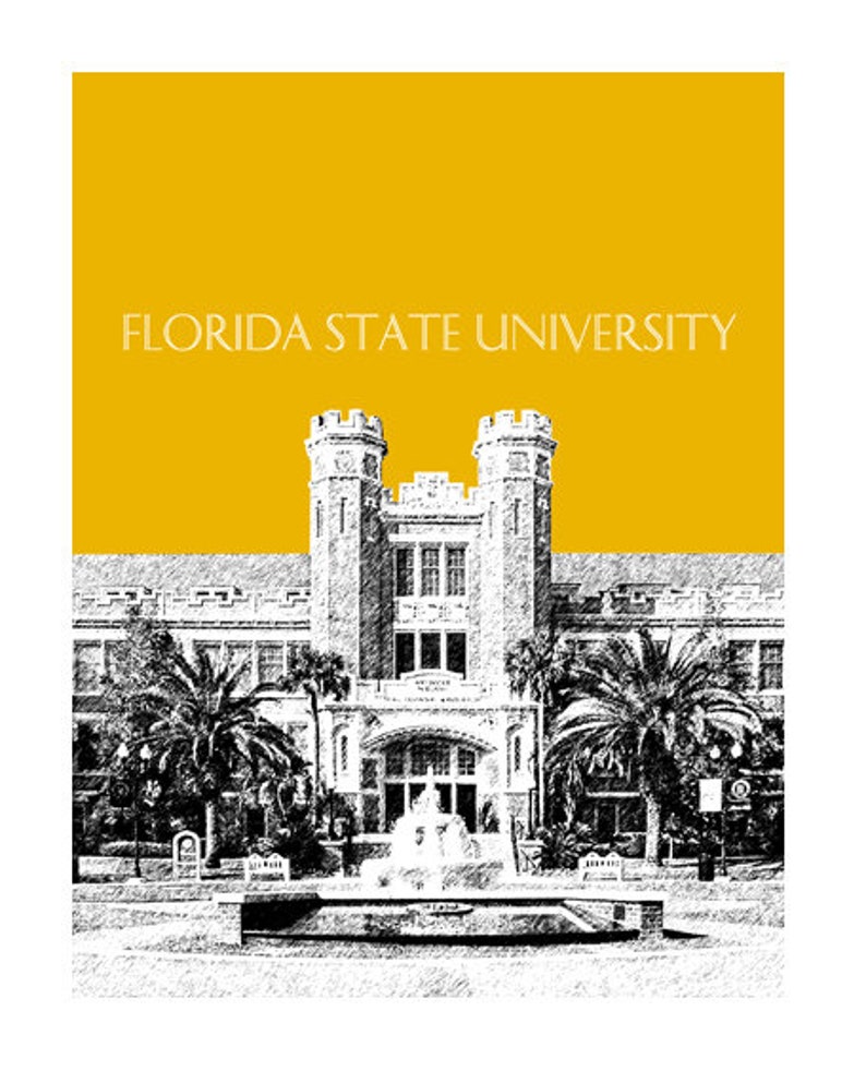 Florida State University Graduation Poster Tallahassee | Etsy