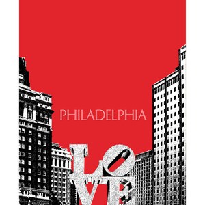 Love Park Art Poster Philadelphia Skyline Print - Etsy