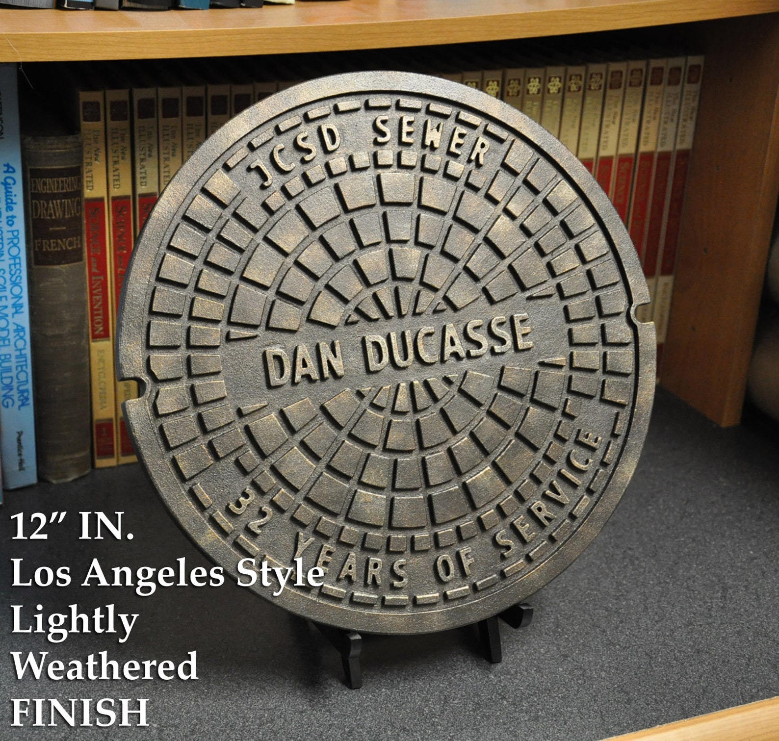 Manhole Cover - Man Cave - Custom Sewer Cover - 12" Personalized Sewer ...