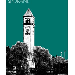 Spokane Skyline Poster Spokane Washington City Skyline Art Print Choose ...