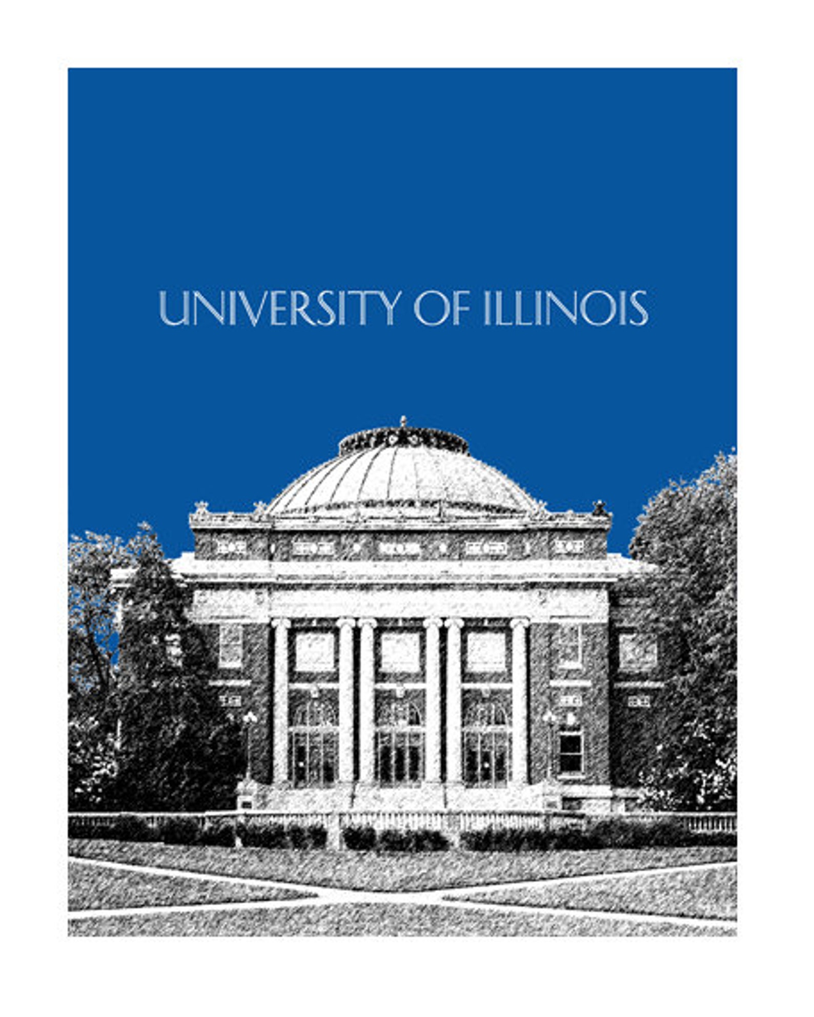 University of Illinois Graduation Poster Champaign-urbana - Etsy