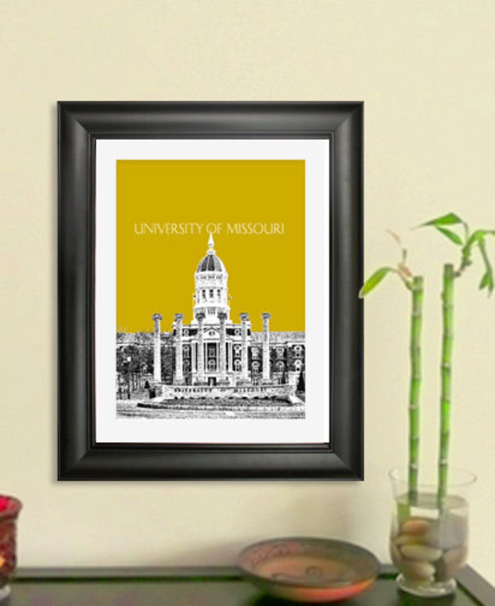 University of Missouri Skyline Poster Columbia Missouri City Skyline ...
