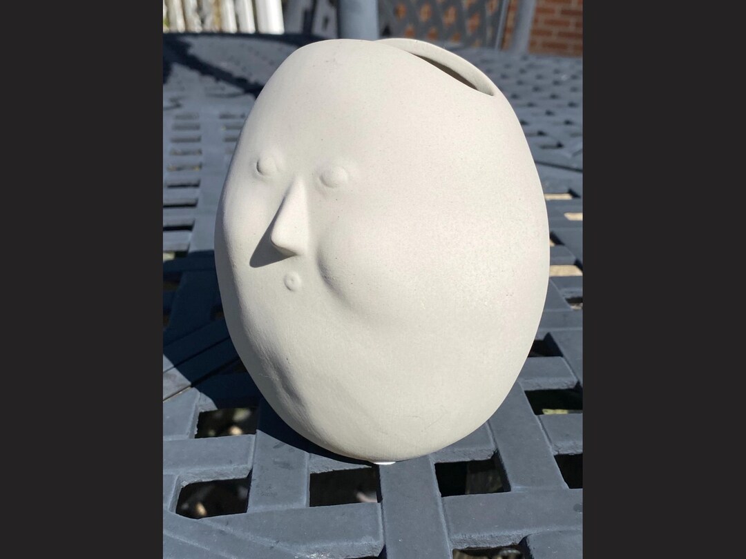 Funny Face Head Vase Pottery - Matte - Etsy