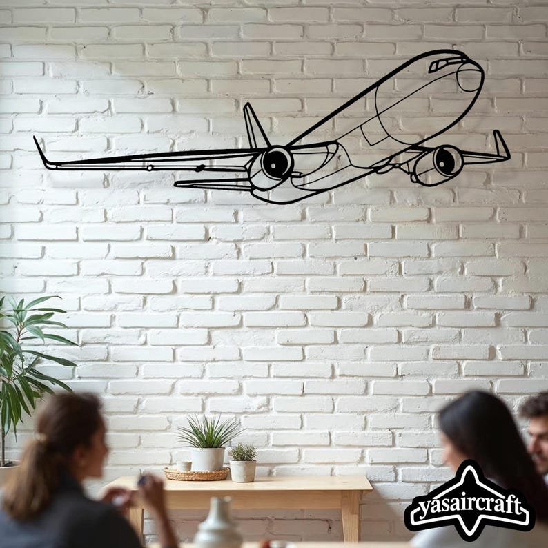 767-300F Metal Airplane Wall Art – Aviation Decor, Pilot Gift - Etsy