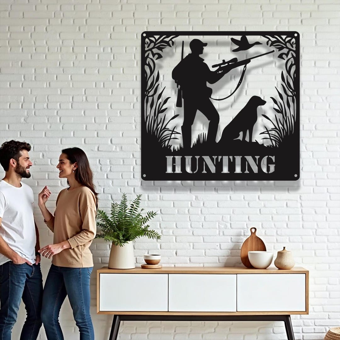 Hunting Scene Metal Wall Art – Cabin, Lodge Decor - Etsy