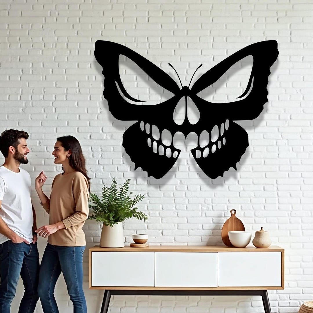 Butter Skull Metal Wall Art, Edgy Kitchen Bar Decor - Etsy