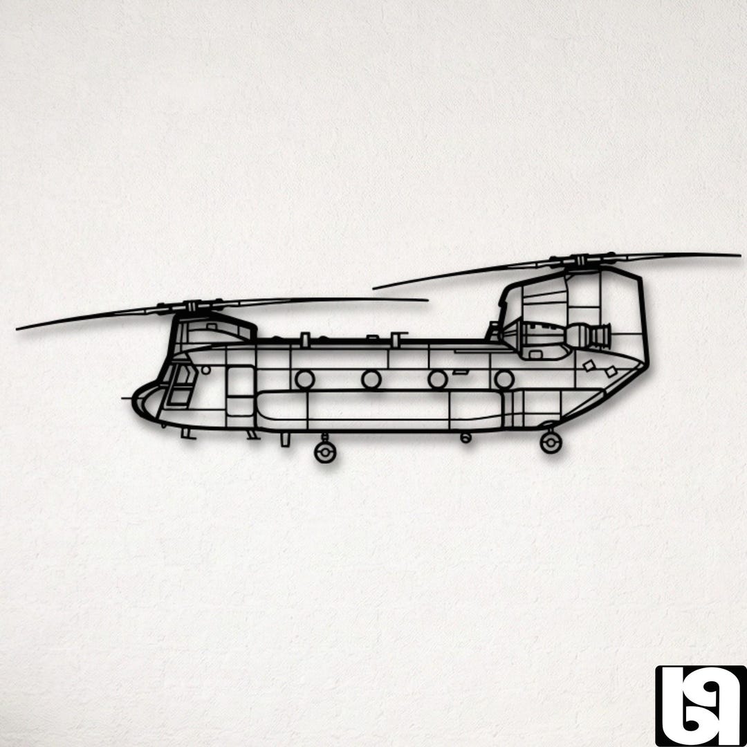 CH-47 Chinook Helicopter Metal Wall Art – Military Aviation Decor - Etsy