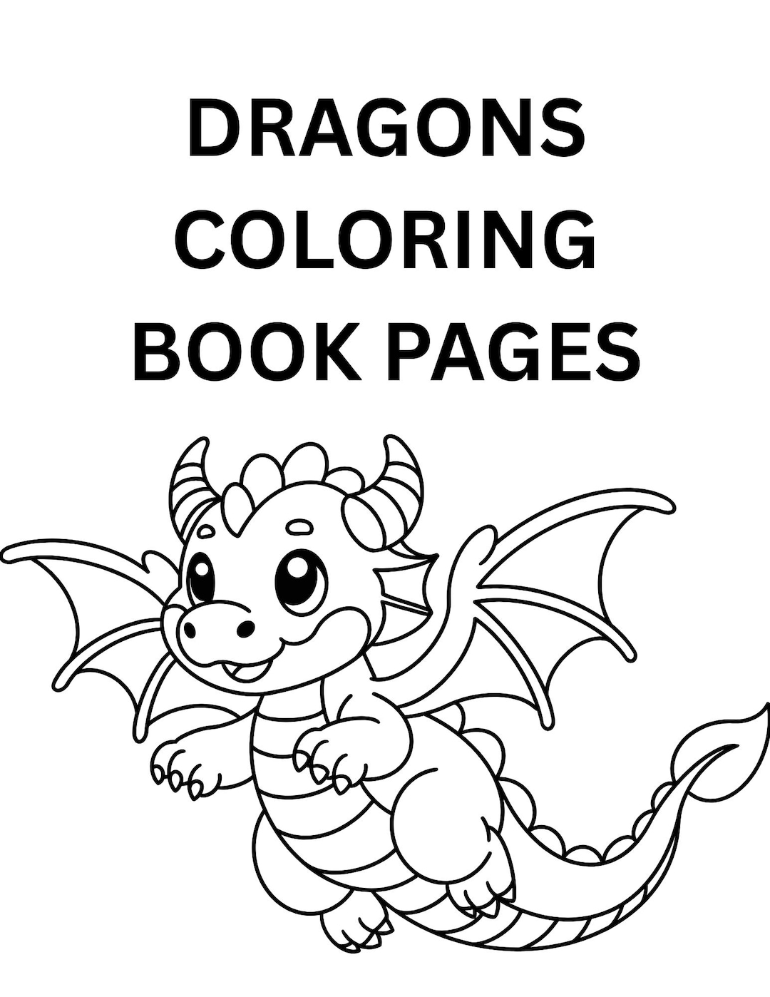 Dragon Coloring Book 61 Dragon Themed Coloring Pages - Etsy