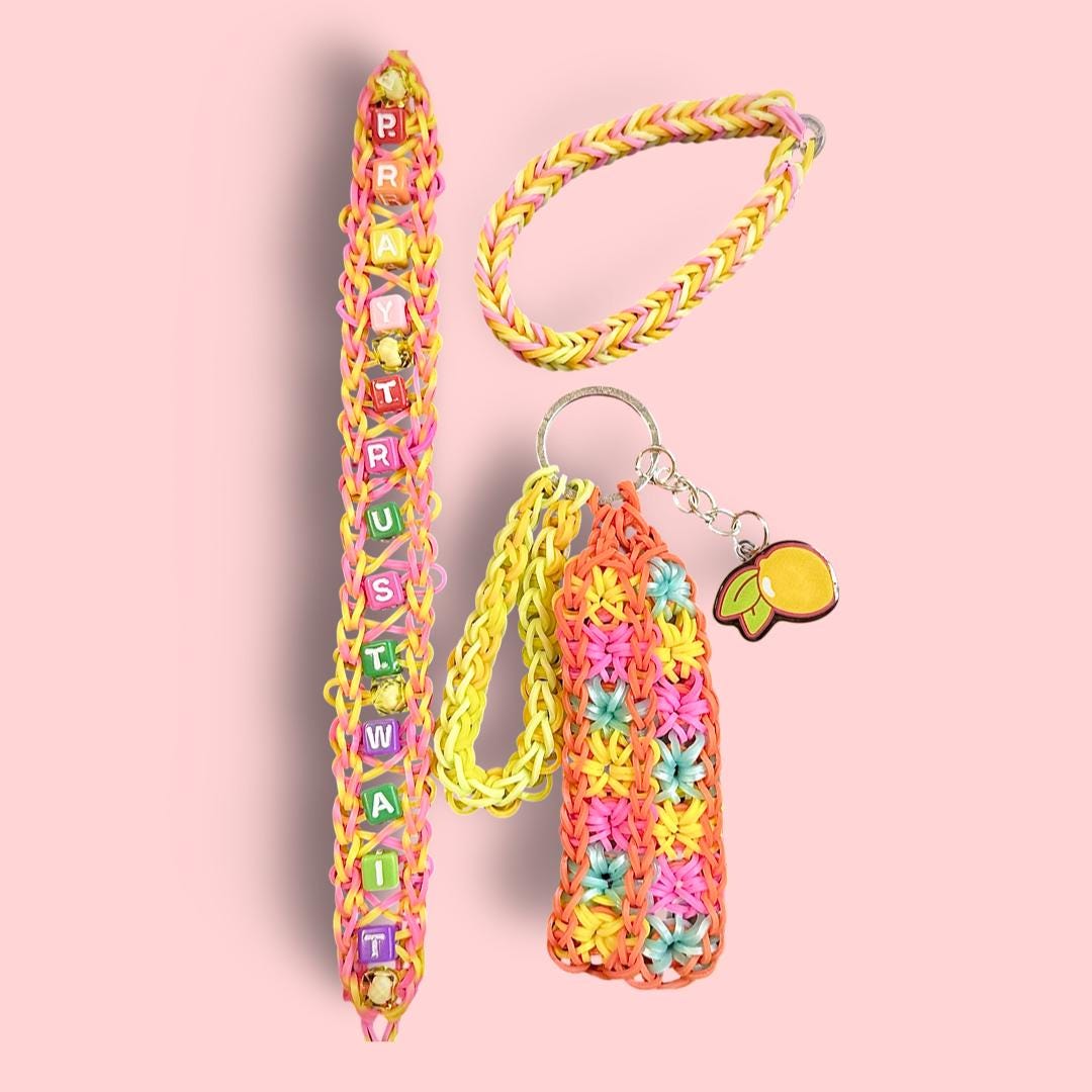 Key Chain, Bookmark, and Bracelet Combo Pray Trust Wait - Etsy