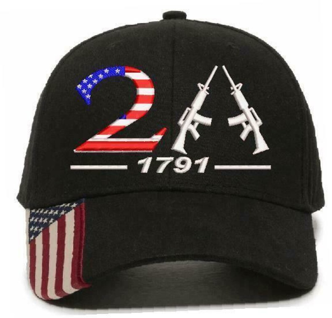 2nd Amendment 1791 AK-47 USA Style 2 Embroidered Hat - Various Hat ...