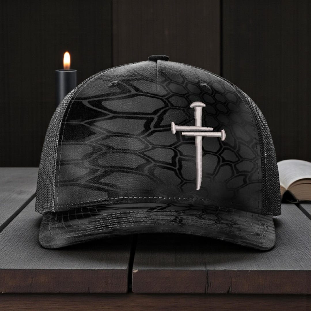 Christian Cross Embroidered Hat With USA Flag Brim - Etsy