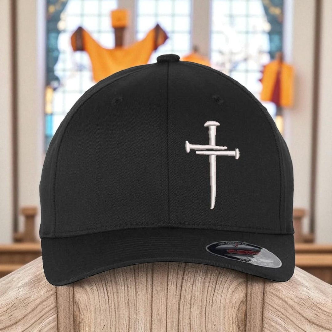 Jesus Cross Christian Flex Fit Hat - Etsy