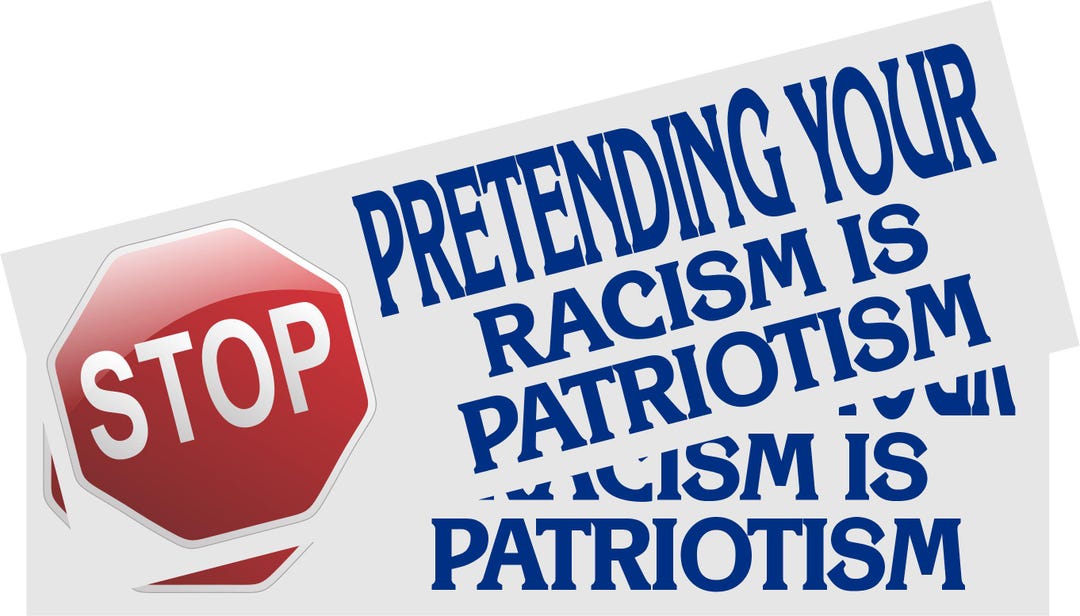 Anti Trump Bumper Stickers or Magnets Stop Pretending Your Racism is ...