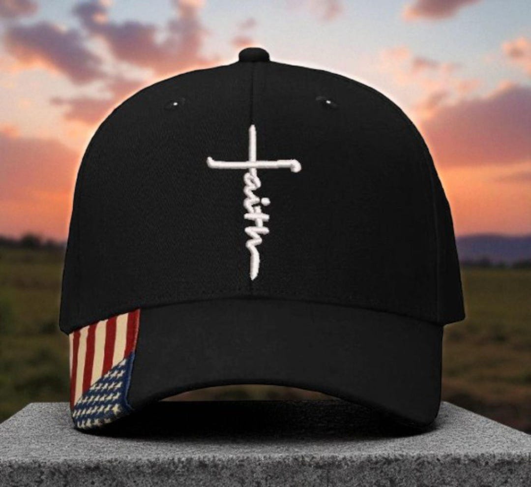 Faith Baseball Cap Christian Mens & Womens Hat With Side Faith and FREE ...