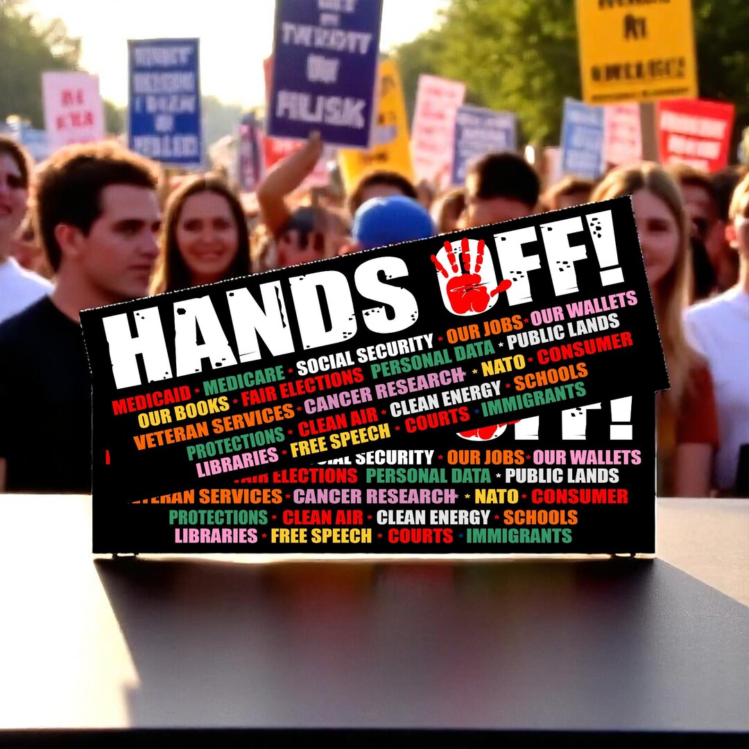 Hands off Car Magnet, Political Bumper Sticker, Protest Sticker ...
