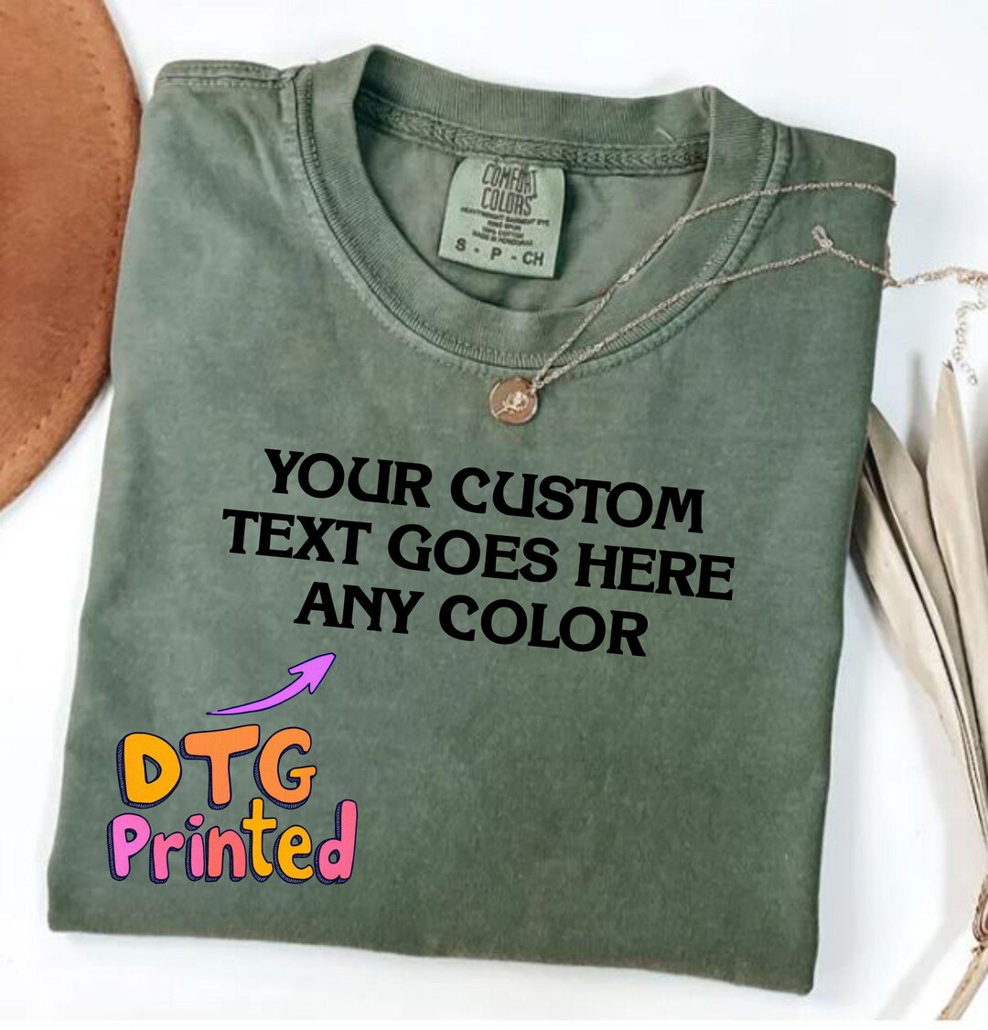 Custom Shirt, Custom Printed Shirt Personalized Text Tshirt, Your Photo ...