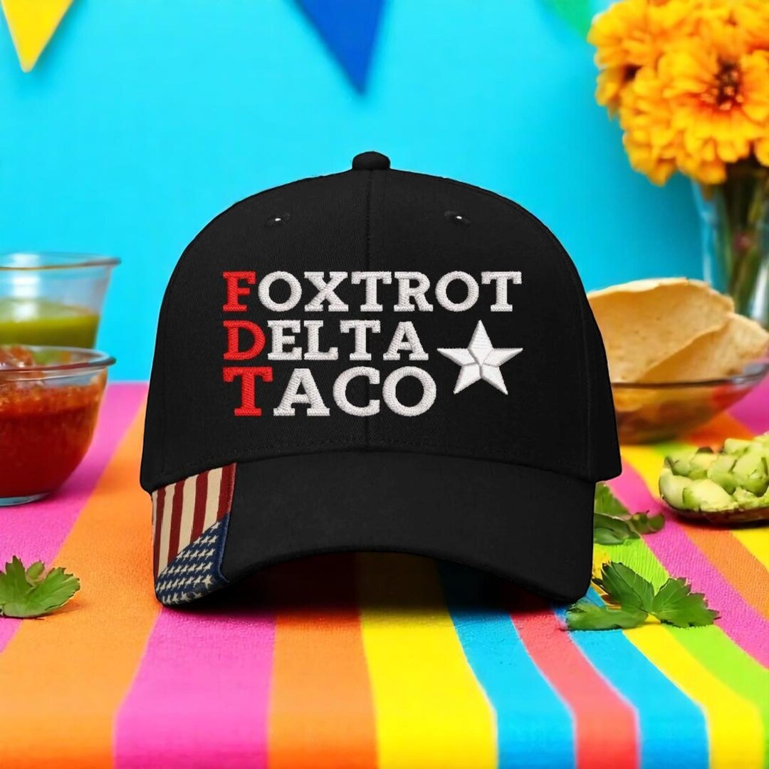 Foxtrot Delta TACO Hat, Black F Donald Trump Baseball Cap, Stop the ...