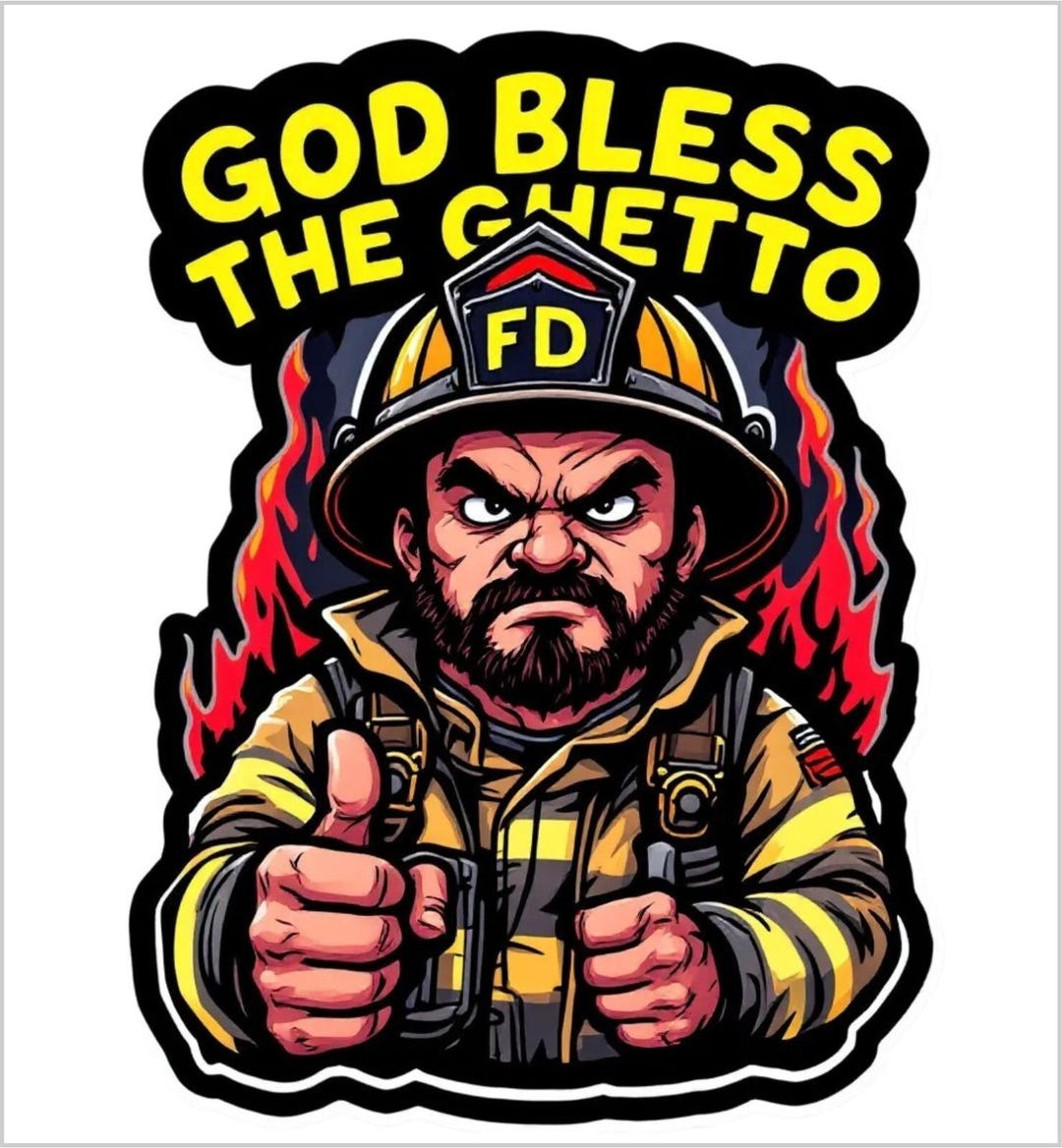 Firefighter Decal Firefighter Sticker Firefighter Fire Department God ...