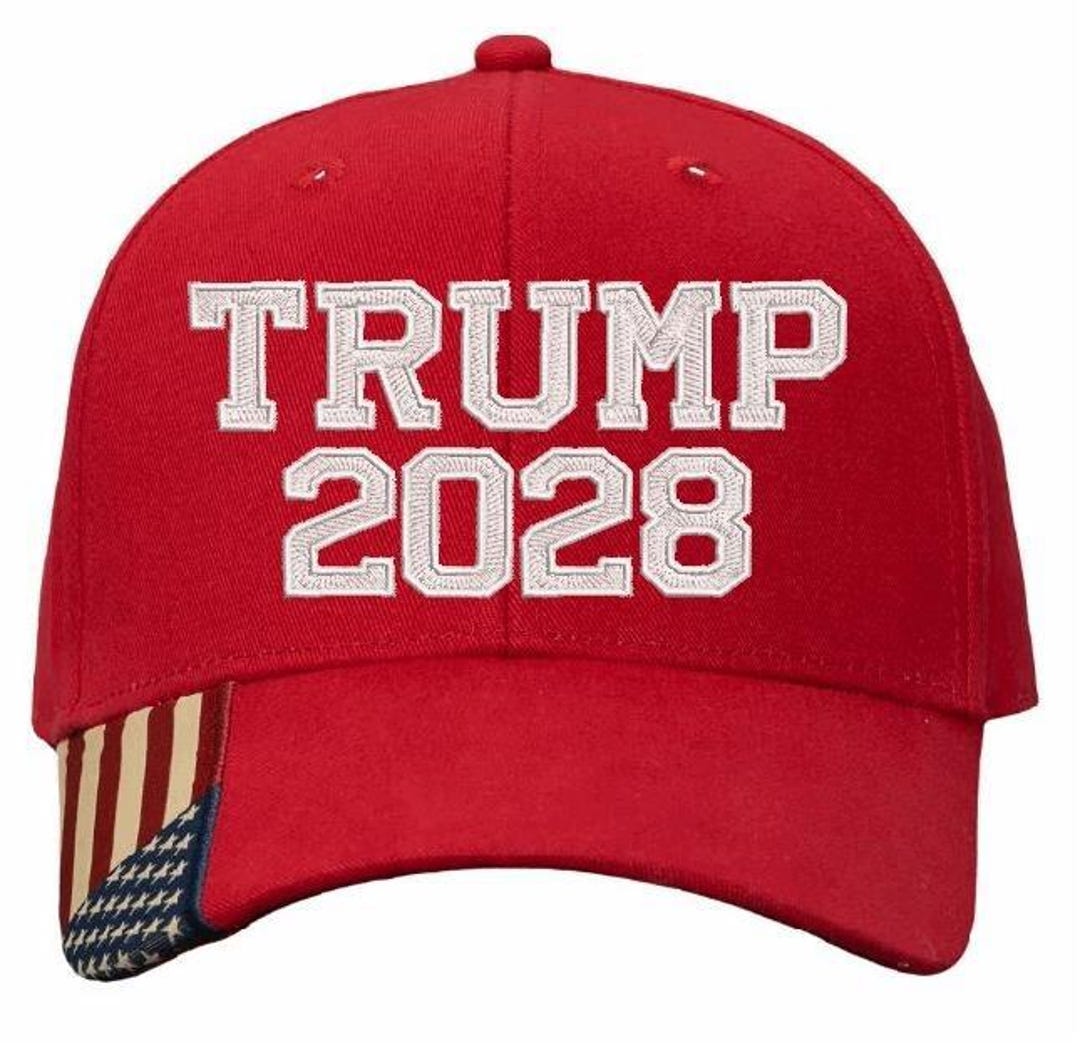 Trump 2028 Hat Embroidered Adjustable KATI or USA300 Hat With USA Brim ...